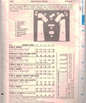 Butterick 6285 Dress, Top, Skirt Size: 16 Uncut Sewing Pattern