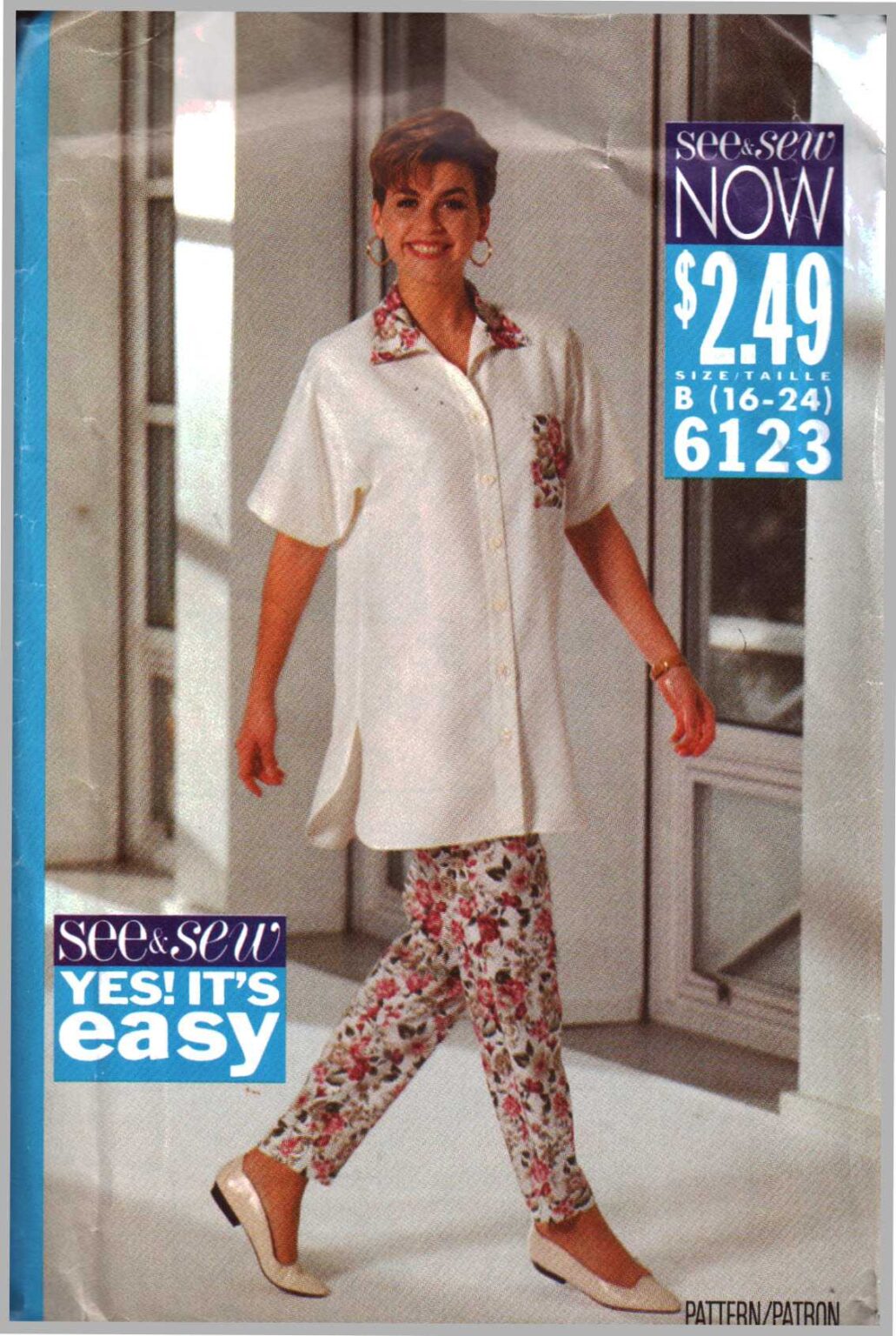 Butterick 6123 Tops, Pants Size: A 6-14 Uncut Sewing Pattern