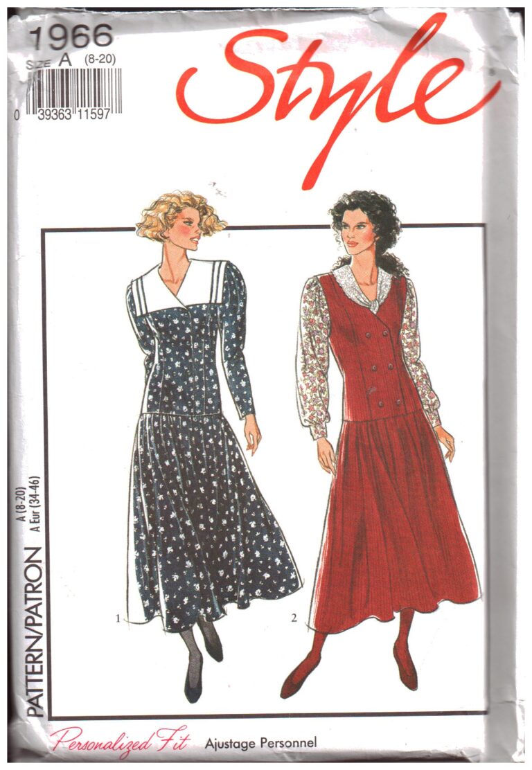 Style 1966 Dress & Pinafore Size A 8-20 Uncut Sewing Pattern