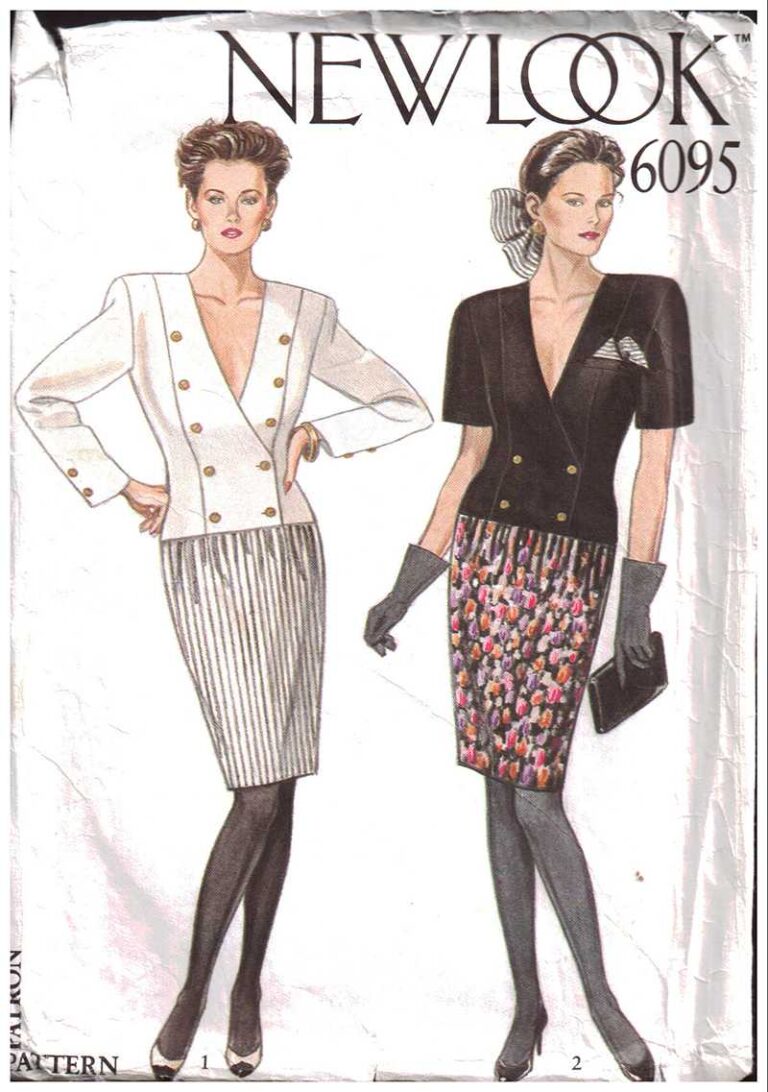 New Look 6095 Jacket, Skirt Size: 8-18 Used Sewing Pattern