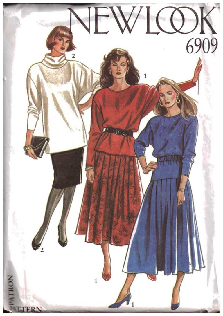 New Look 6909 Tops, Skirts Size: 8-18 Uncut Sewing Pattern