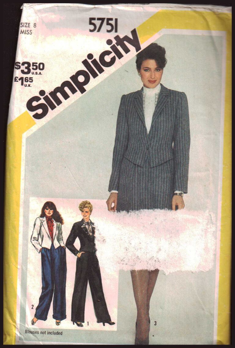 Simplicity 5751 Pleated Pants, Skirt, Lined Spencer Jacket Size: 8 ...