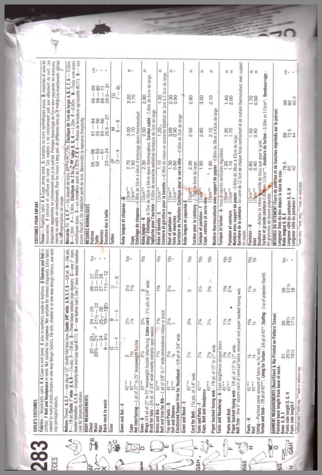 Simplicity 8283 Child's Costumes - Devil, Angel Pirate, Inidian, Belly ...