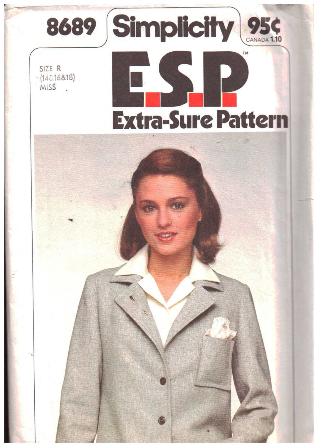 Simplicity 8689 Unlined Blazer Size: N 10-12-14 or K 8-10-12 or R 14-16 ...