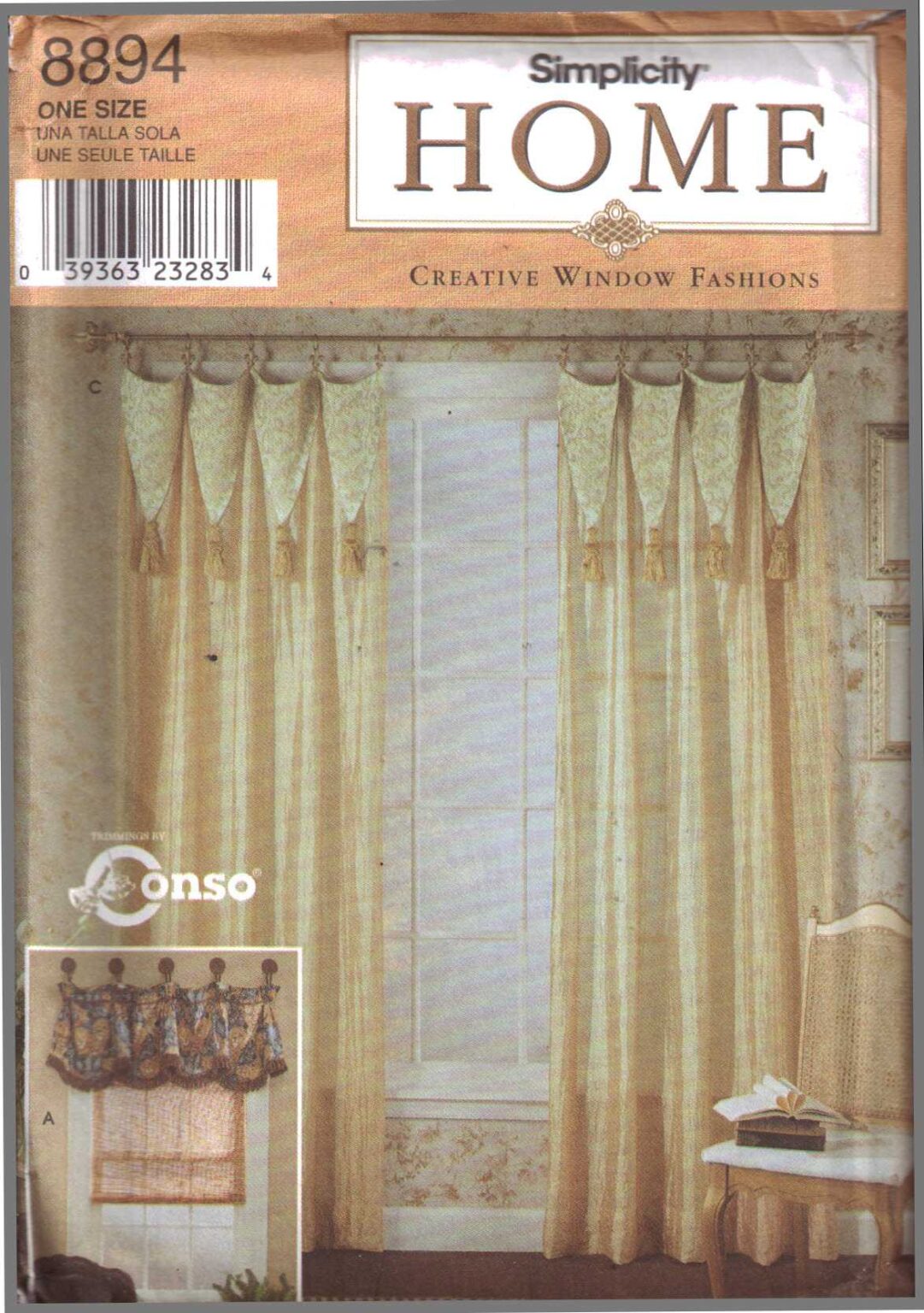 Simplicity 8894 Window Treatments - Valance, Panels Size: One Uncut ...