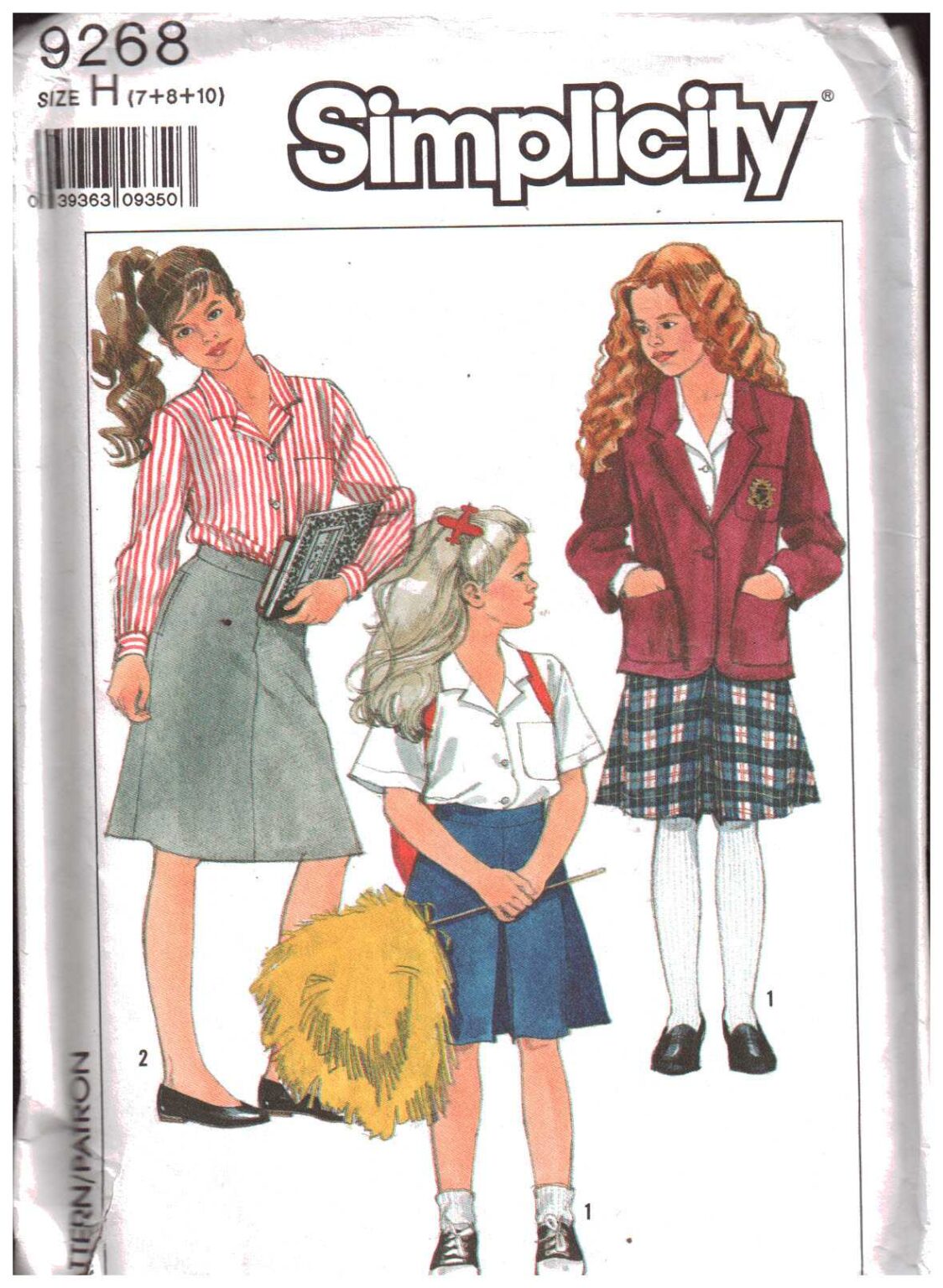 Simplicity 9268 Girl's Skirts, Blouses, Unlined Jacket Size: N 10-12-14 ...