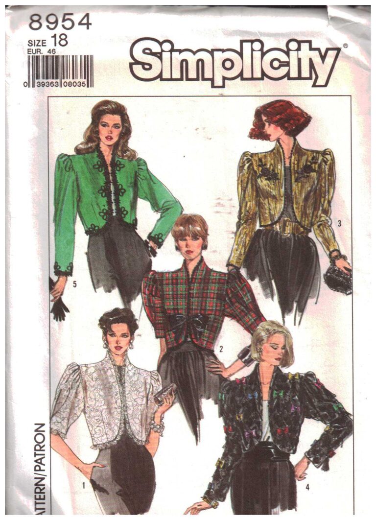 Simplicity 8954 Lined Jacket Size: 10 Uncut Sewing Pattern – Pattern-Walk