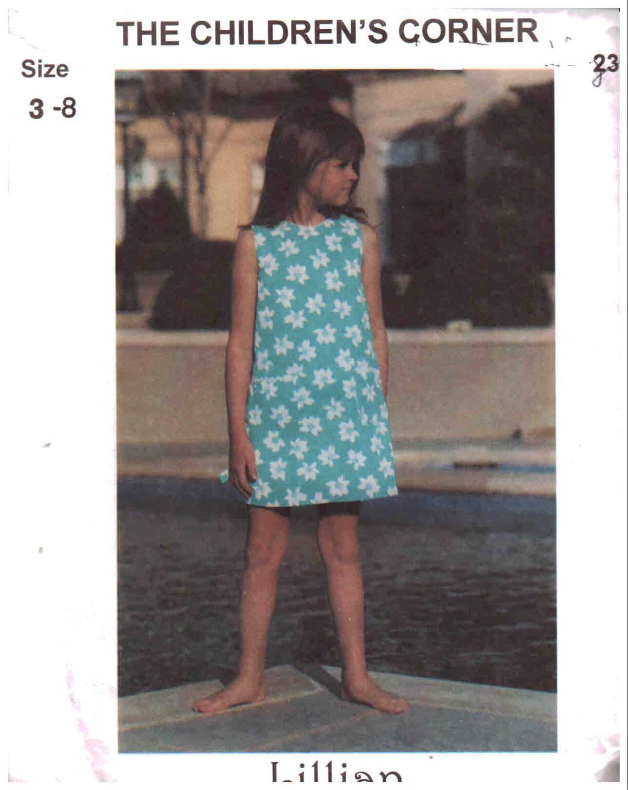 The Children’s Corner Patterns 230 Lillian Size: 3-8 Uncut Sewing ...
