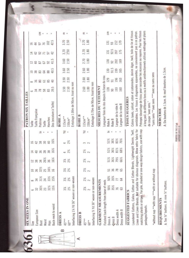 New Look 6361 Dress Size: 6-16 Uncut Sewing Pattern