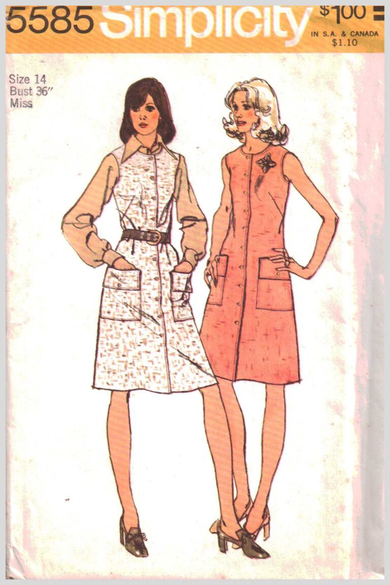 Simplicity 5585 Dress, Jumper Size: 14 Bust 36" Uncut Sewing Pattern