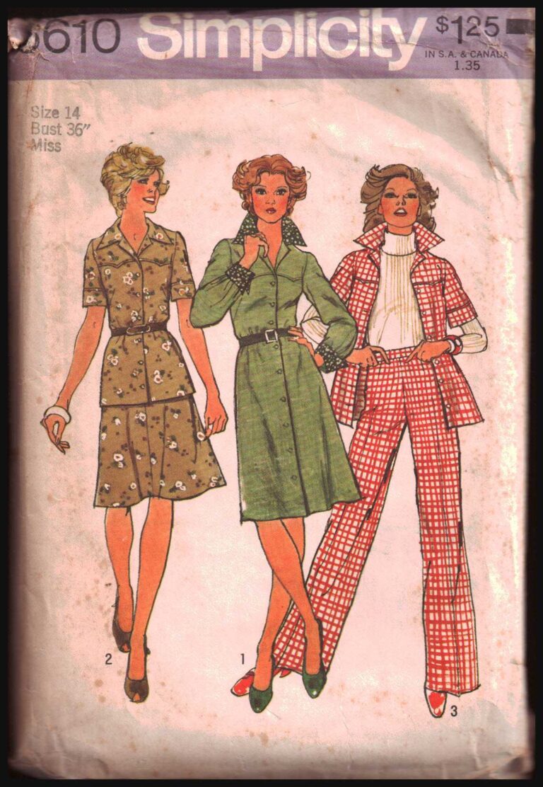 Simplicity 6610 Dress, Top, Skirt, Pants Size: 14 Used Sewing Pattern