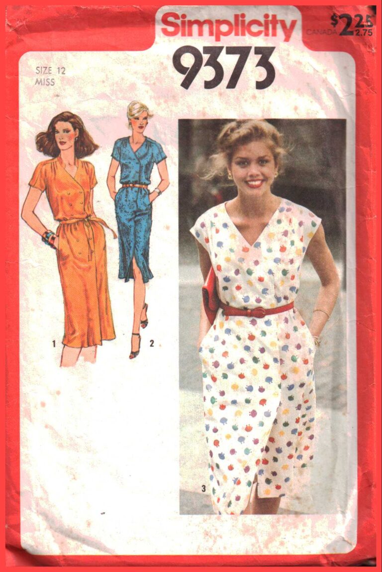 Simplicity 9373 Dress Size: 12 Used Sewing Pattern