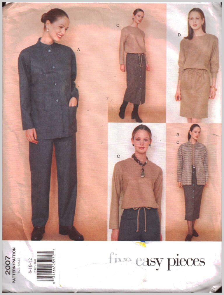 Vogue 2007 Jacket, Dress, Top, Skirt, Pants Size: 8-10-12 Used Sewing ...