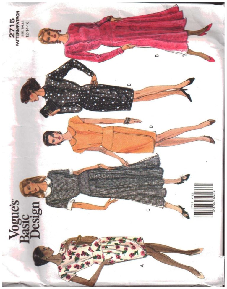 Vogue 2715 Dress Size: 12-14-16 Uncut Sewing Pattern
