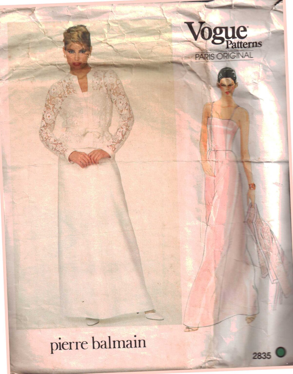 Vogue 2835 Dress, Jacket by Pierre Balmain Size: 12 Used Sewing Pattern