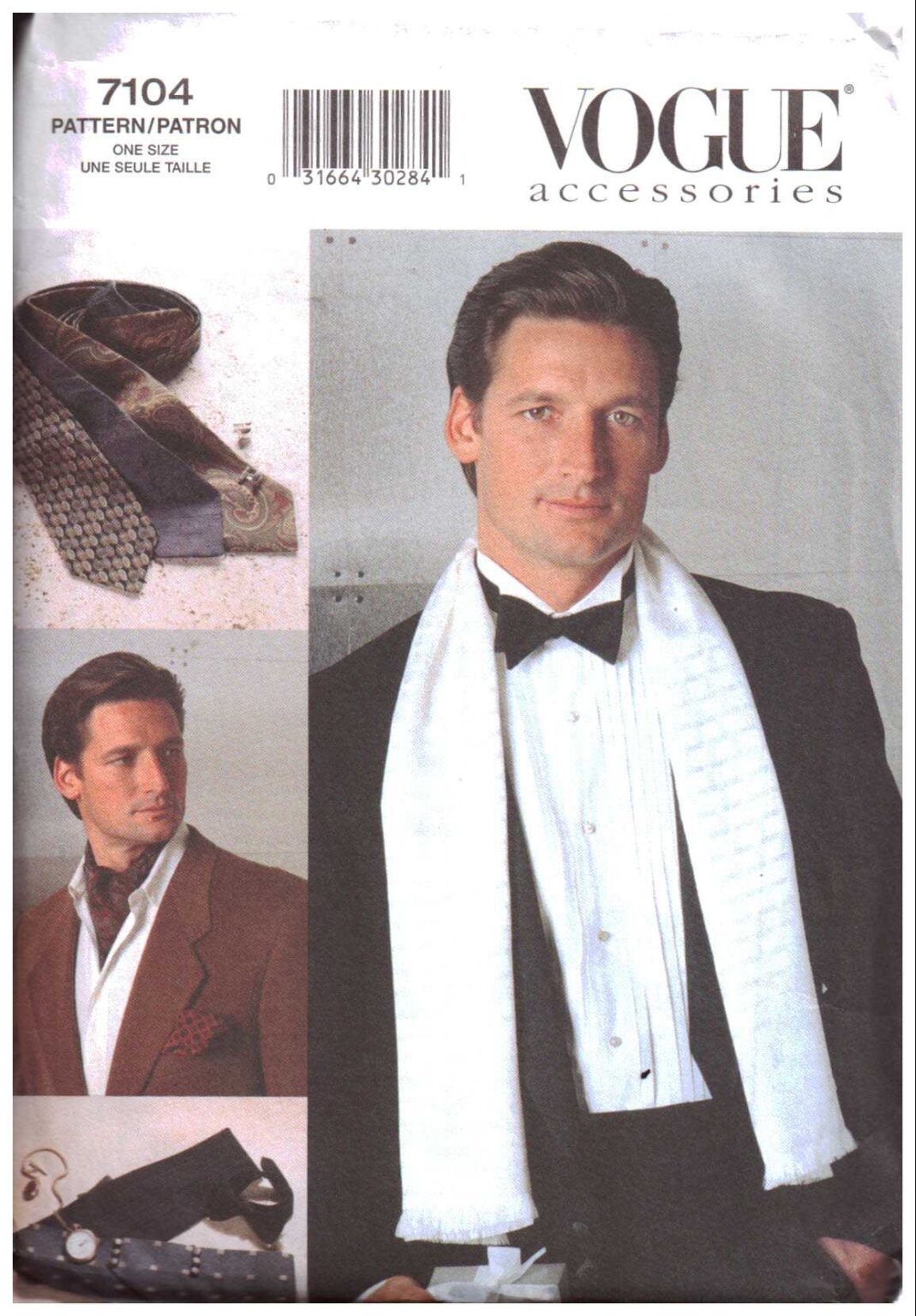 Vogue 7104 Men's Accessories Size: One Used Sewing Pattern