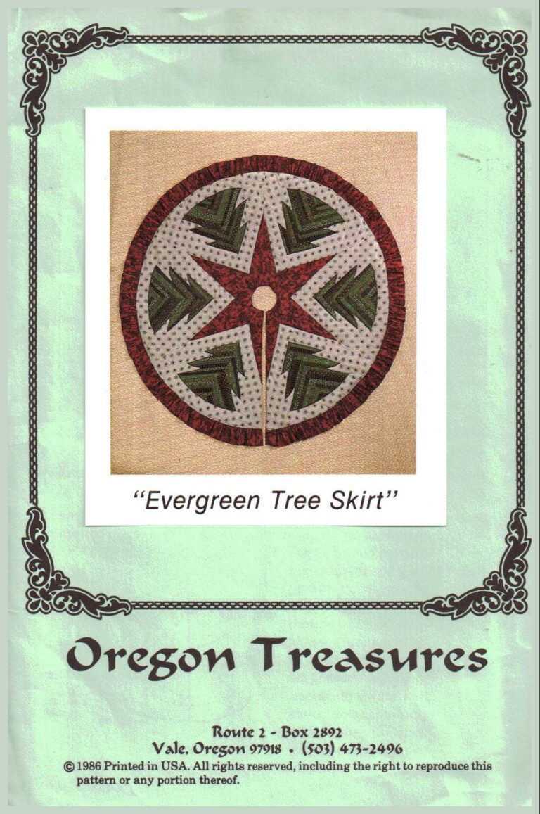Oregon Treasures Quilt - Evergreen Tree Skirt Size: One Uncut Sewing ...
