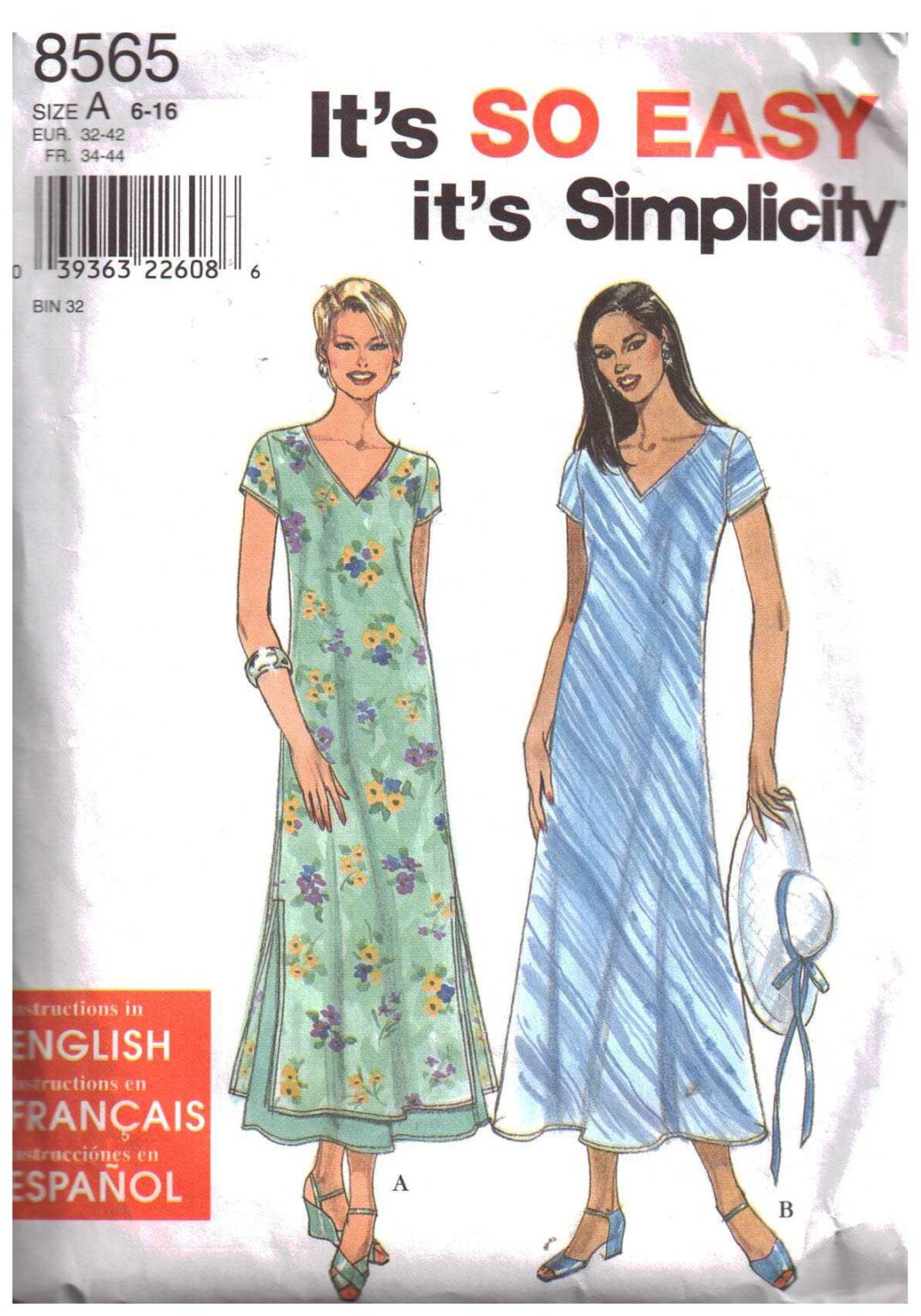 Simplicity 8565 Dress Size: A 6-16 Used Sewing Pattern – Pattern-Walk