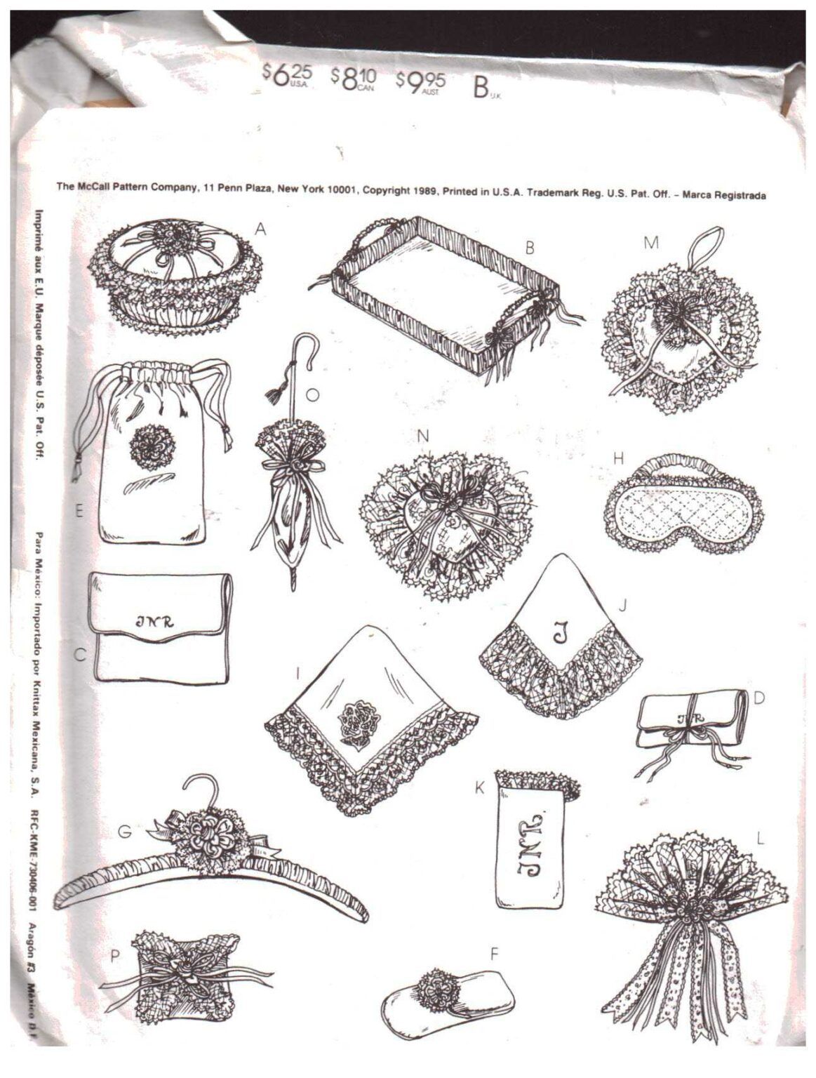 McCall's 4619 Victorian Fancies - Lace things Size: One Uncut Sewing ...
