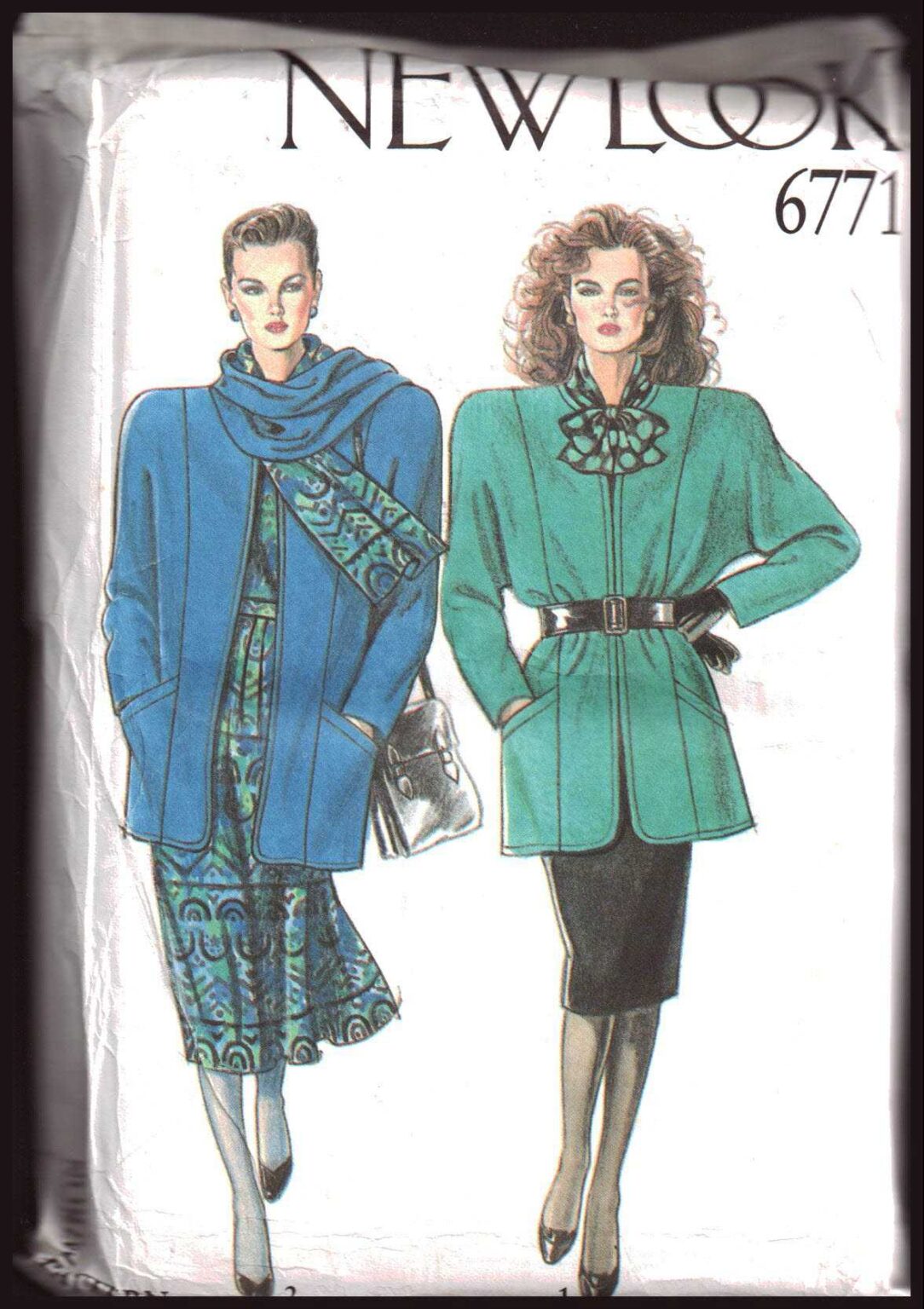 New Look 6771 Top, Jacket, Skirt, Scarf Size: 8-10-12-14-16-18 Uncut ...