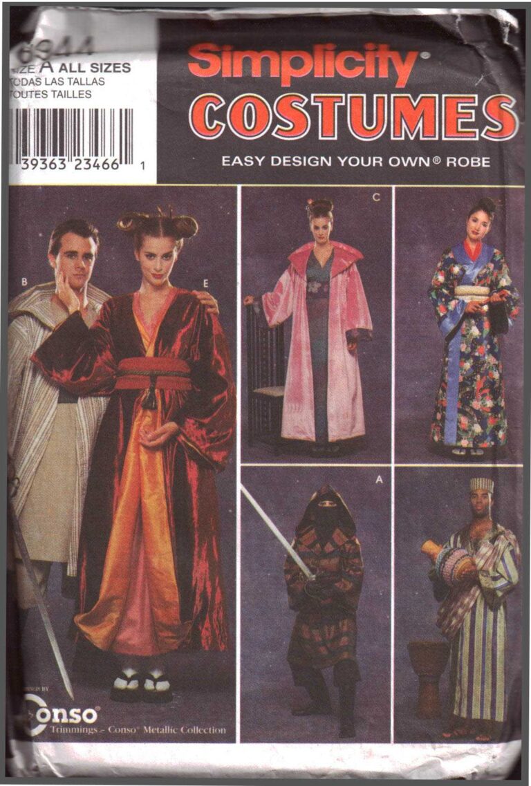 Simplicity 8944 Misses, Mens Costumes - Star Wars, Jedi, Ninja, Geisha ...