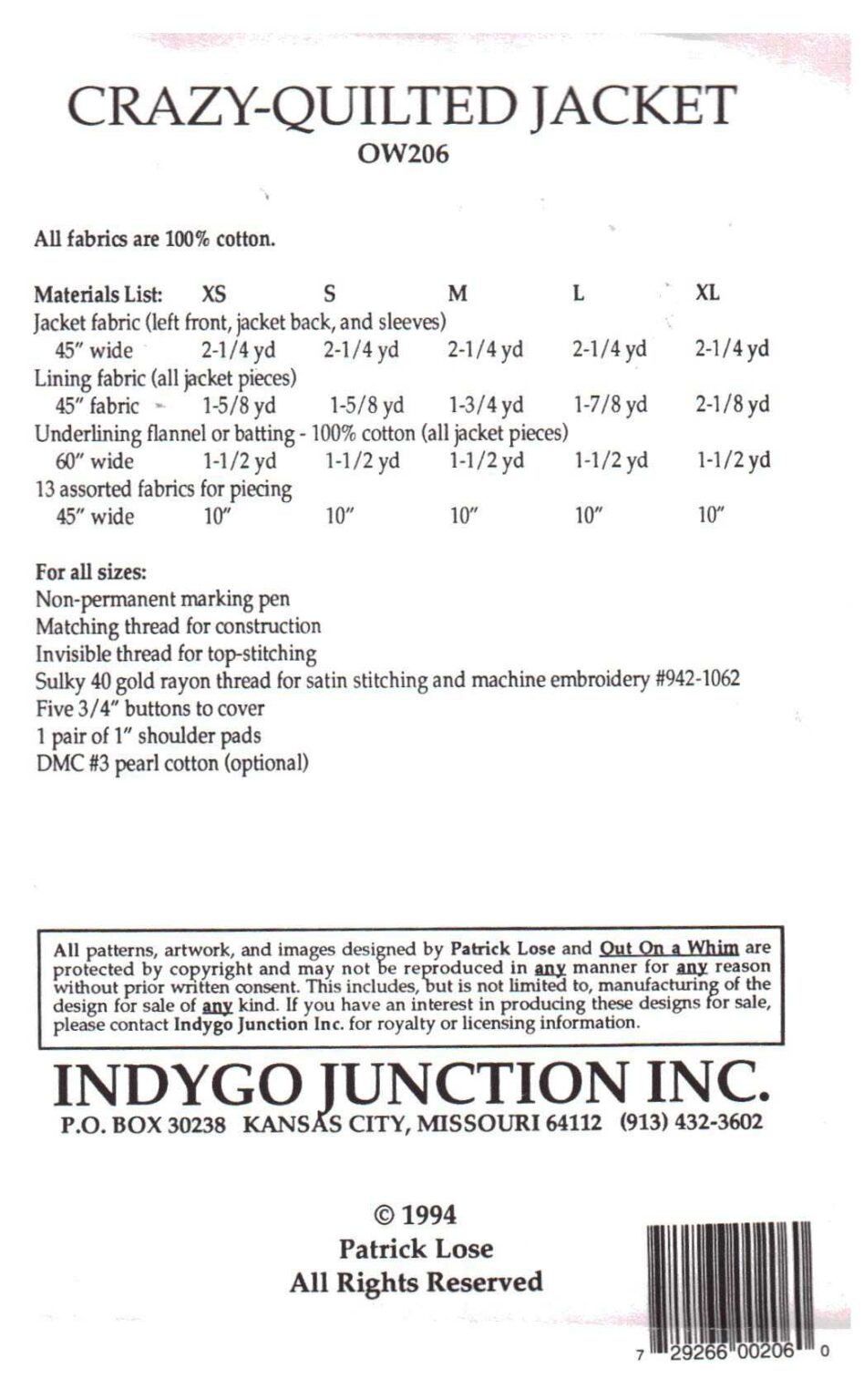 Indygo Junction Indygo Junction OW206 Crazy Quilt Jacket Size: All ...