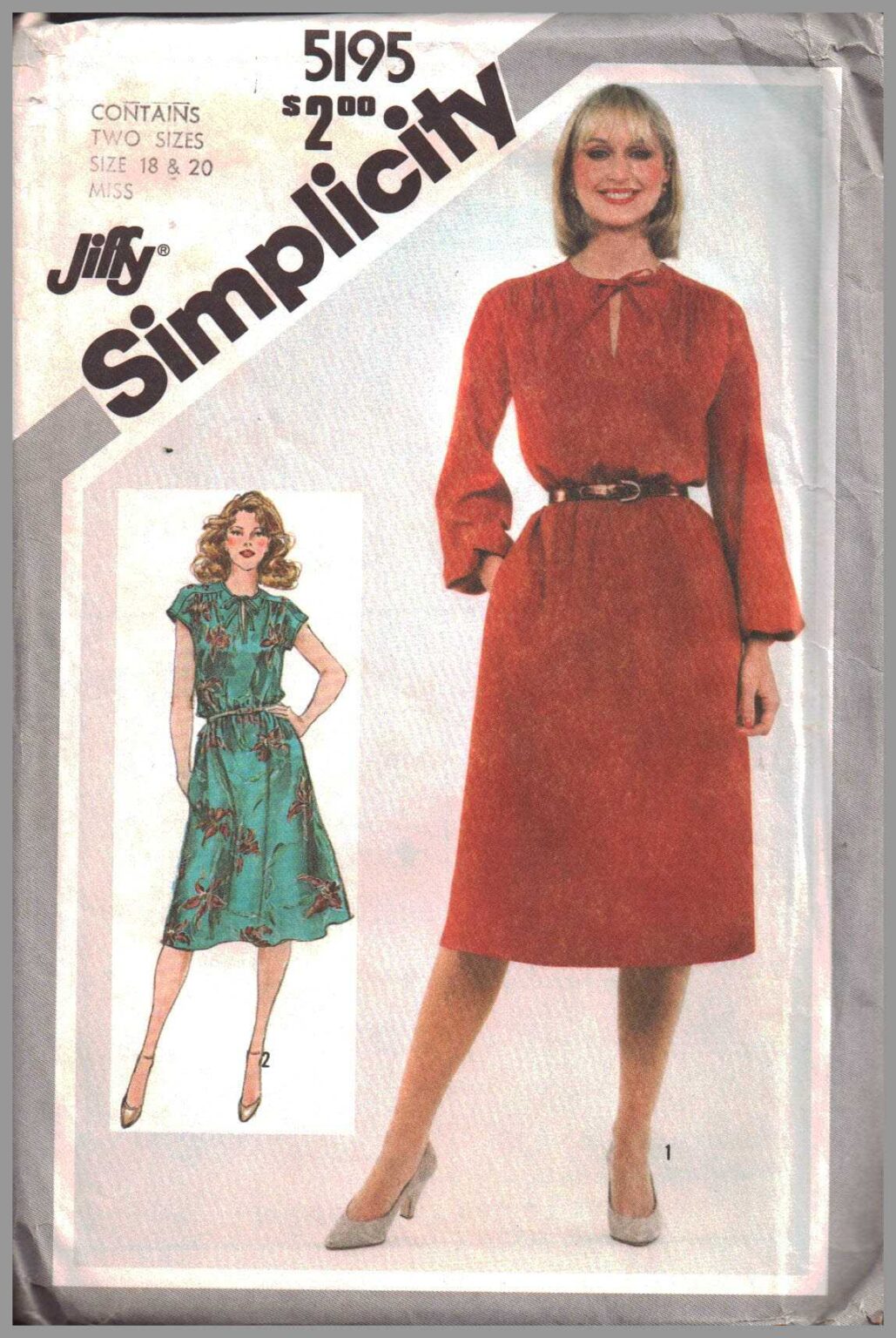 Simplicity 5195 Dress Size: 18-20 Uncut Sewing Pattern