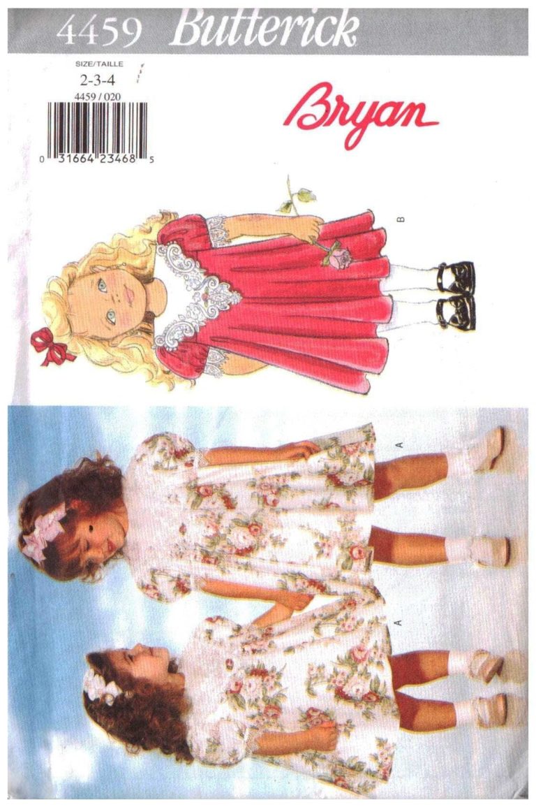 Butterick 4459 Girl's Dress Size: 2-3-4 Uncut Sewing Pattern