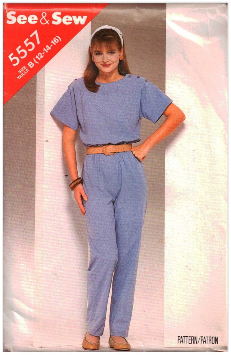 Butterick 5557 Jumpsuit Size: B 12-14-16 Used Sewing Pattern