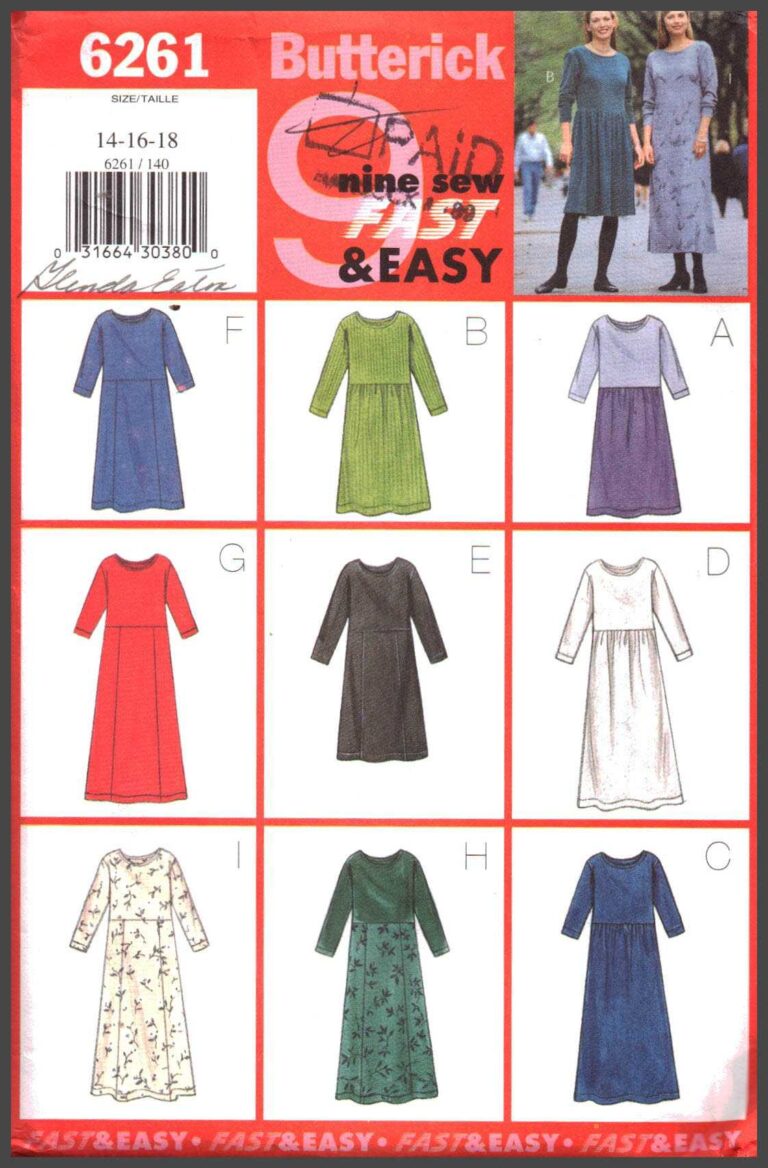 Butterick 6261 Dress Size: 14-16-18 Uncut Sewing Pattern – Pattern-Walk