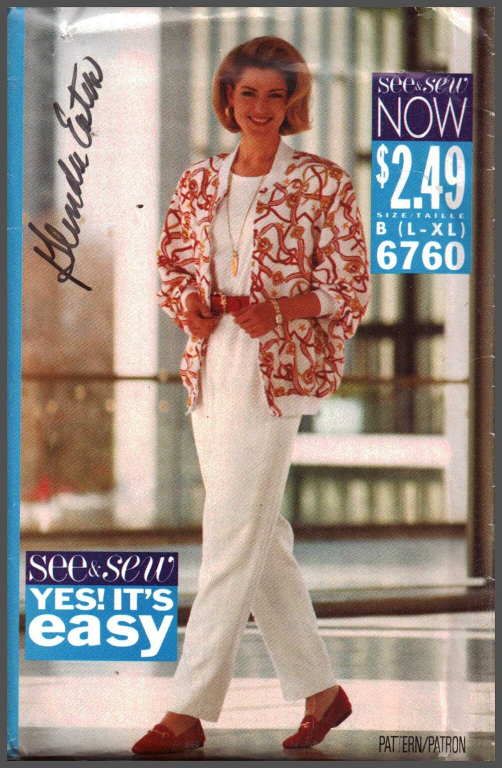 Butterick 6760 Jacket, Pants Size: B L-XL or A XS-S-M Uncut Sewing Pattern