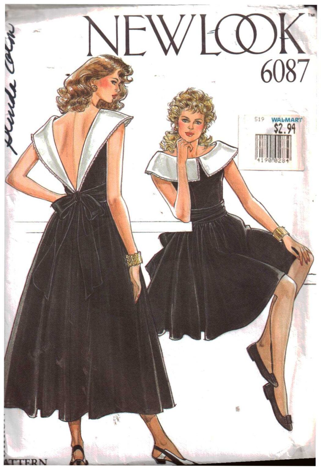 New Look 6087 Dress Size: 8-18 Used Sewing Pattern