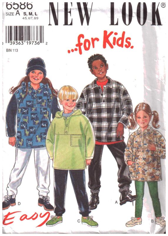 New Look 6586 Boys, Girl's Jacket Size: A S-M-L Uncut Sewing Pattern