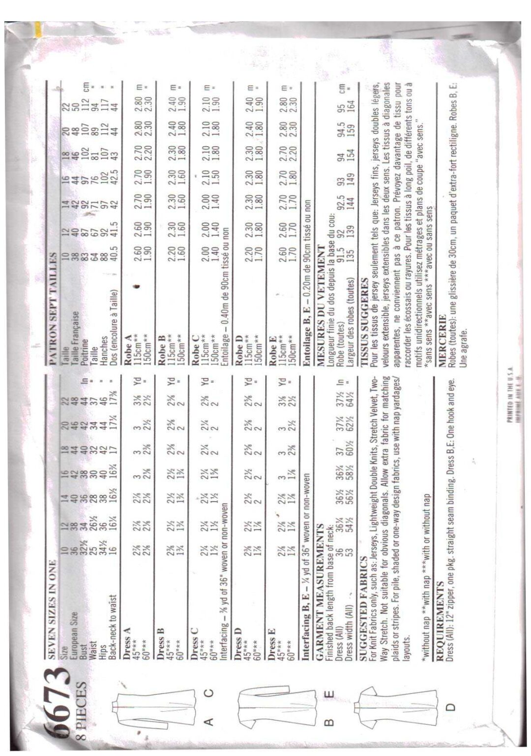 New Look 6673 Dress Size: A 10-22 Uncut Sewing Pattern