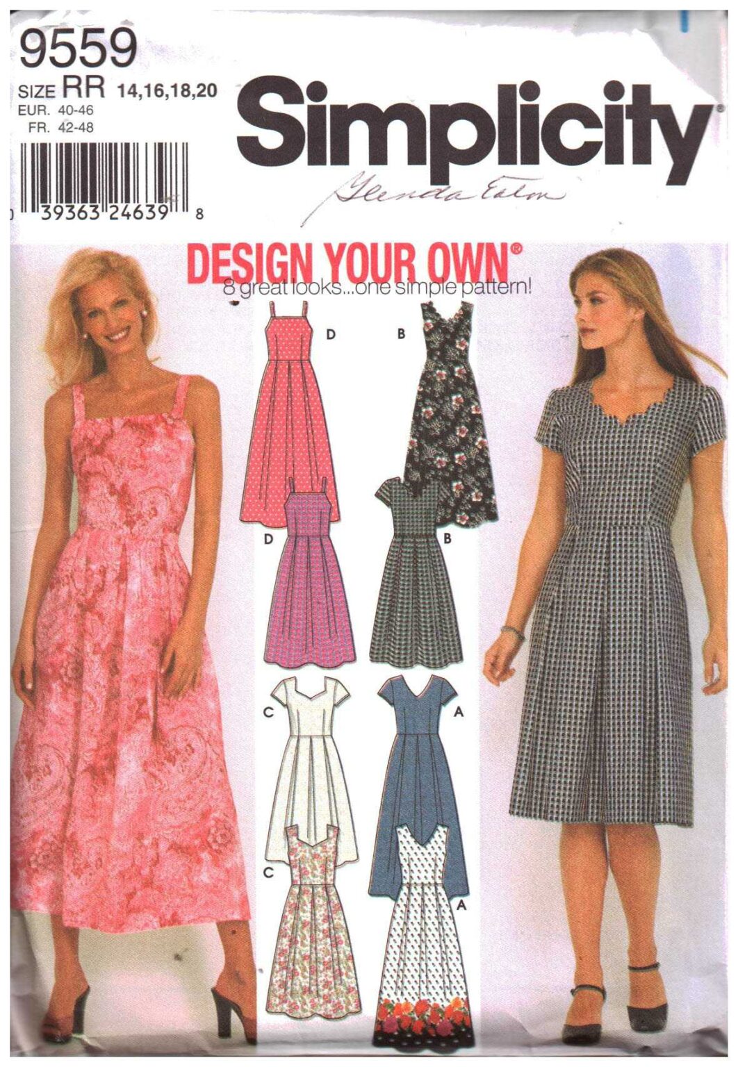 Simplicity 9559 Dress in two lengths Size: HH 6-12 or RR 14-20 Uncut ...