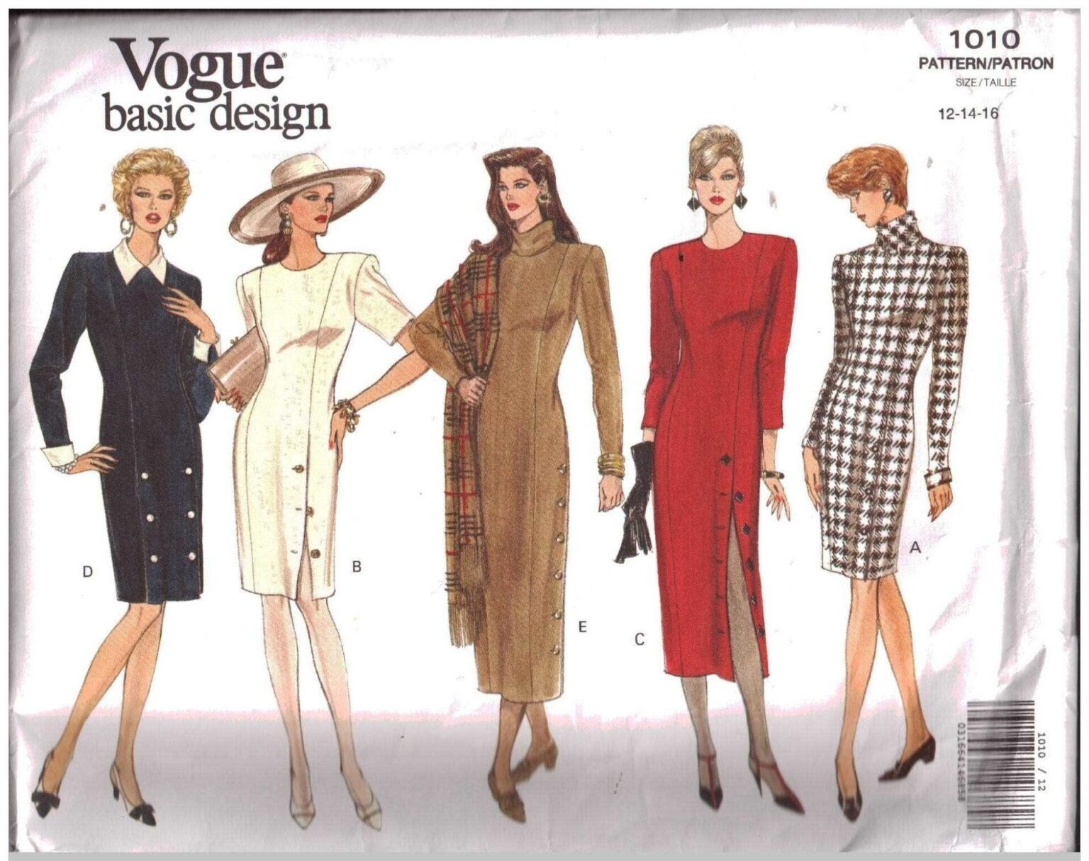 Vogue 1010 Dress Size: 12-14-16 Uncut Sewing Pattern