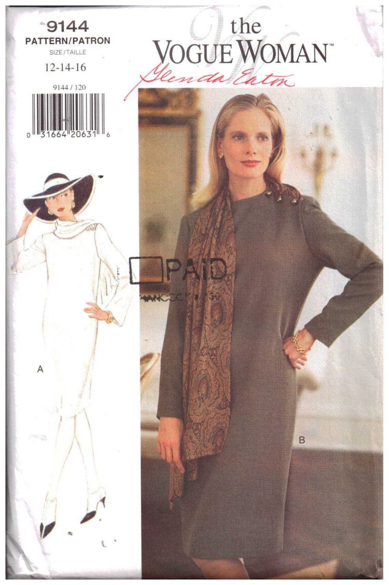 Vogue 9144 Dress Size: 12-14-16 Uncut Sewing Pattern
