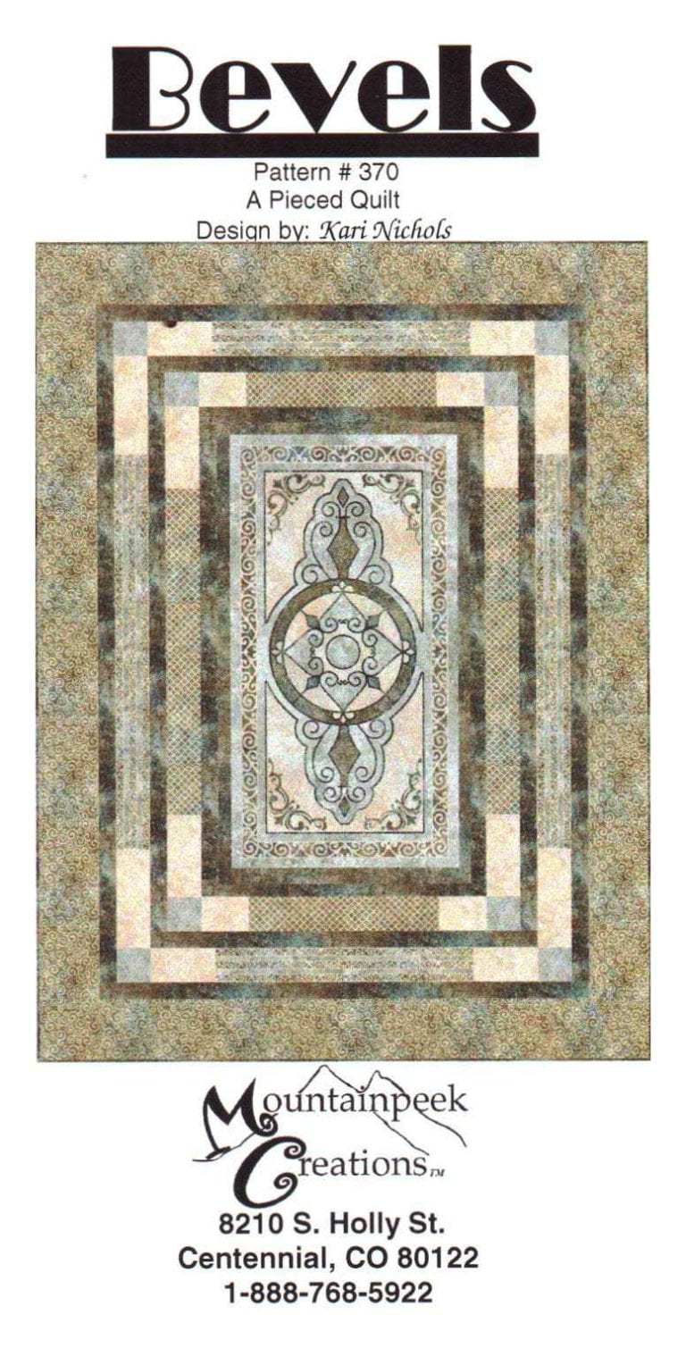 Mountianpeek Creations 370 Bevels a pieced Quilt Size: 53.5x71.5" Uncut ...