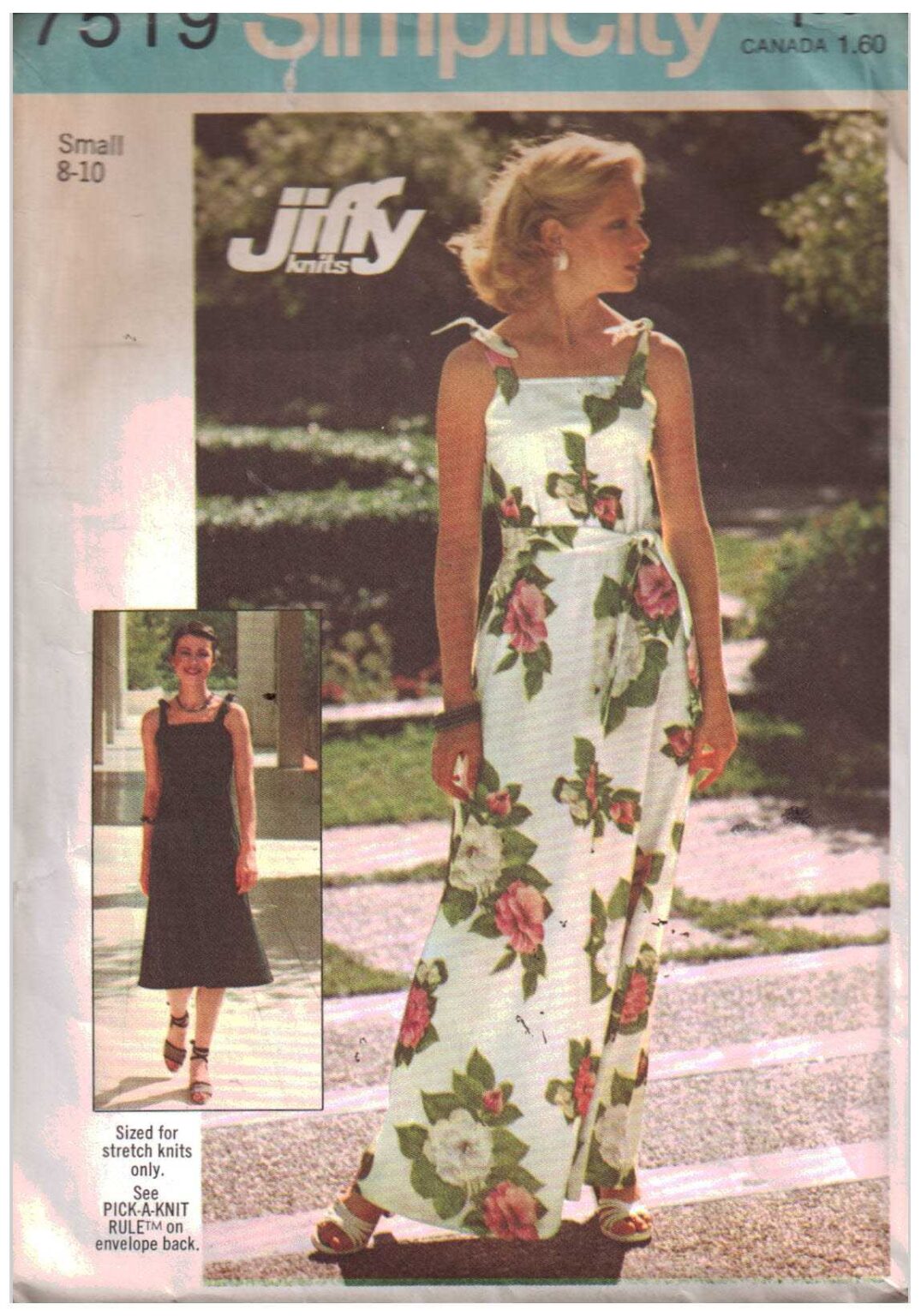 Simplicity 7519 Dress in two lengths Size: 8-10 Used Sewing Pattern