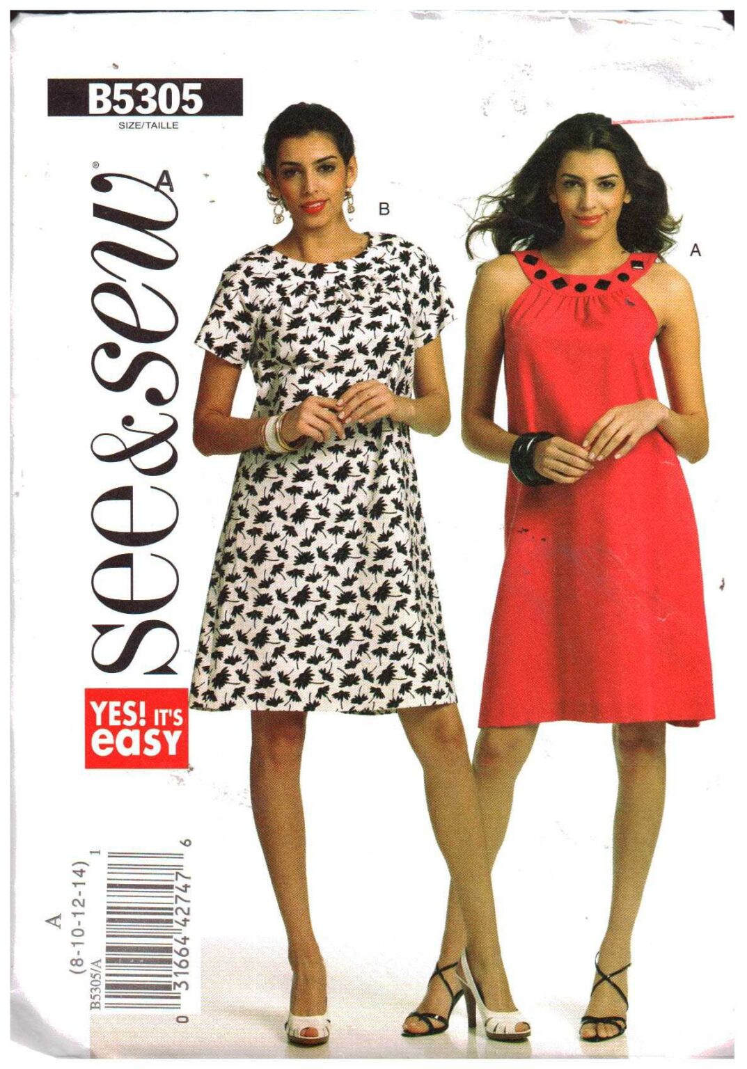 Butterick B5305 Dresses Size: A 8-14 Uncut Sewing Pattern