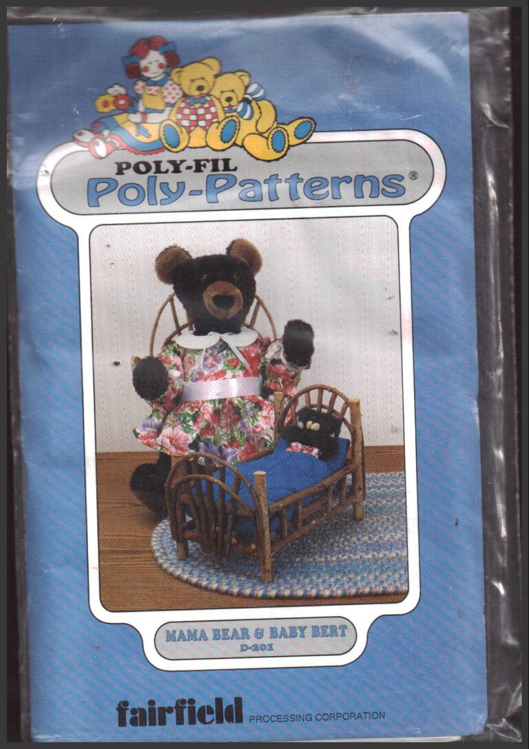 Poly-Fil Poly Patterns D-201 Mama Bear, Baby Bert Size:23", 6" Uncut ...