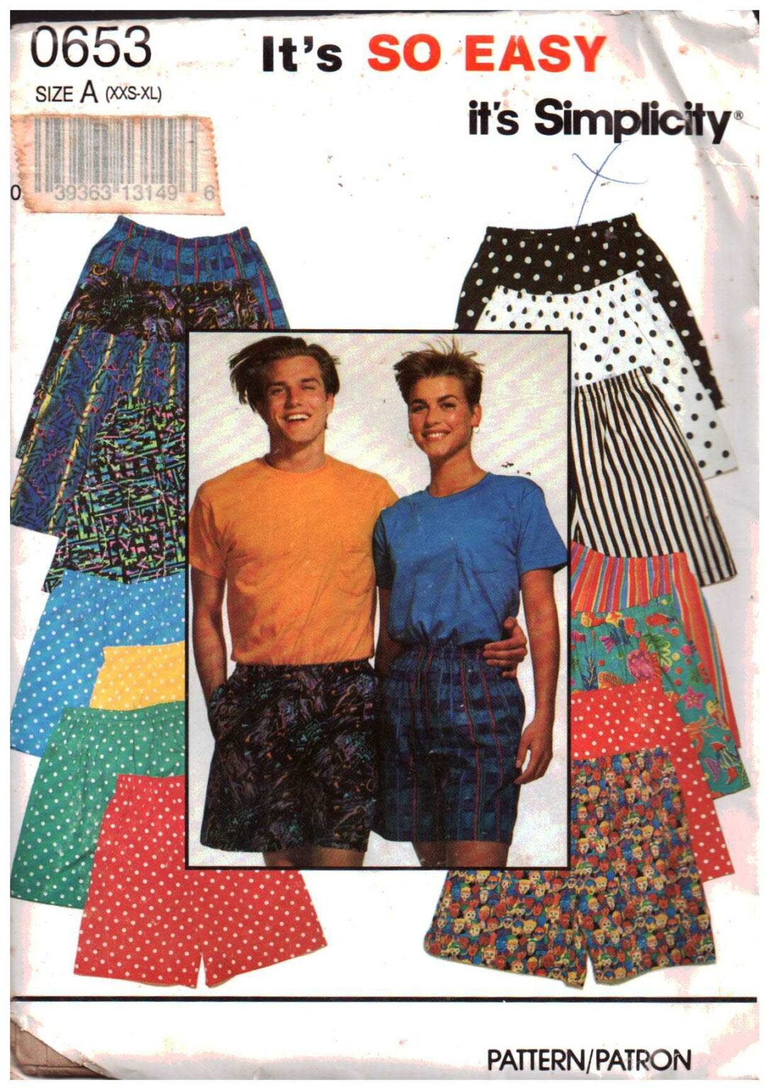 Simplicity 0653 Adult Shorts Size: A XXS-XL Ucut Sewing Pattern
