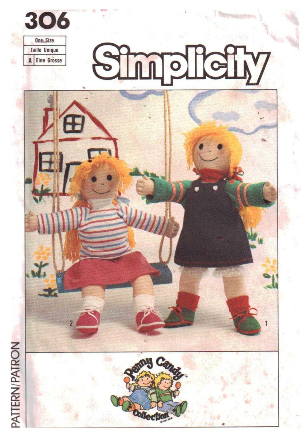 Simplicity 306 Doll and Clothes - Penny Candy Collection Size: 21 ...