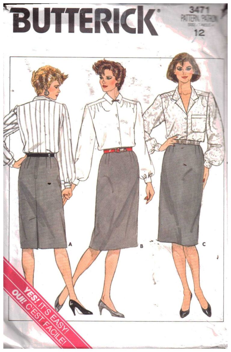 Butterick 3471 Skirt Size: 12 Used Sewing Pattern