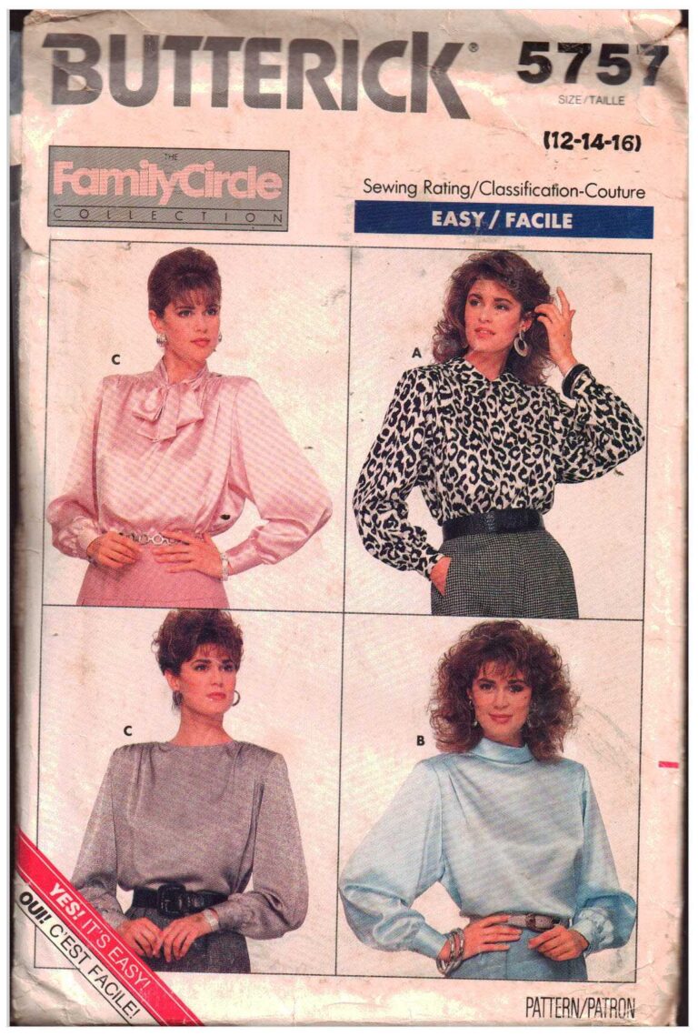 Butterick 5757 Blouse Size: 12-14-16 Used Sewing Pattern – Pattern-Walk
