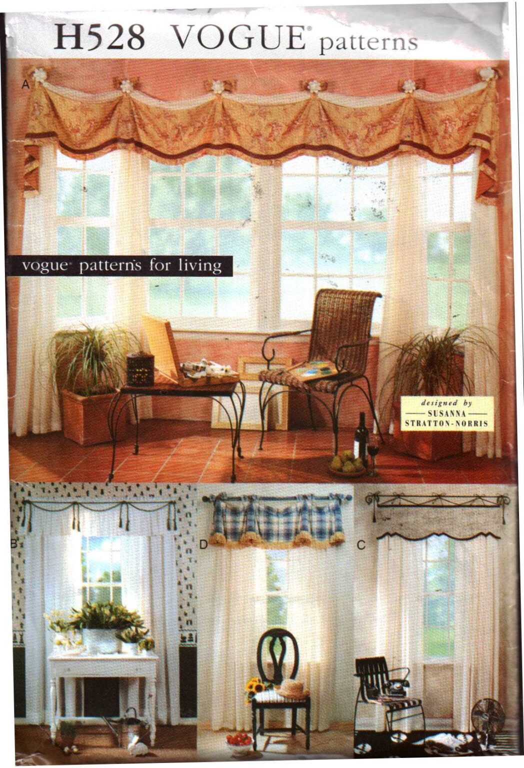 Vogue H528 Window Treatments Size: One Uncut Sewing Pattern