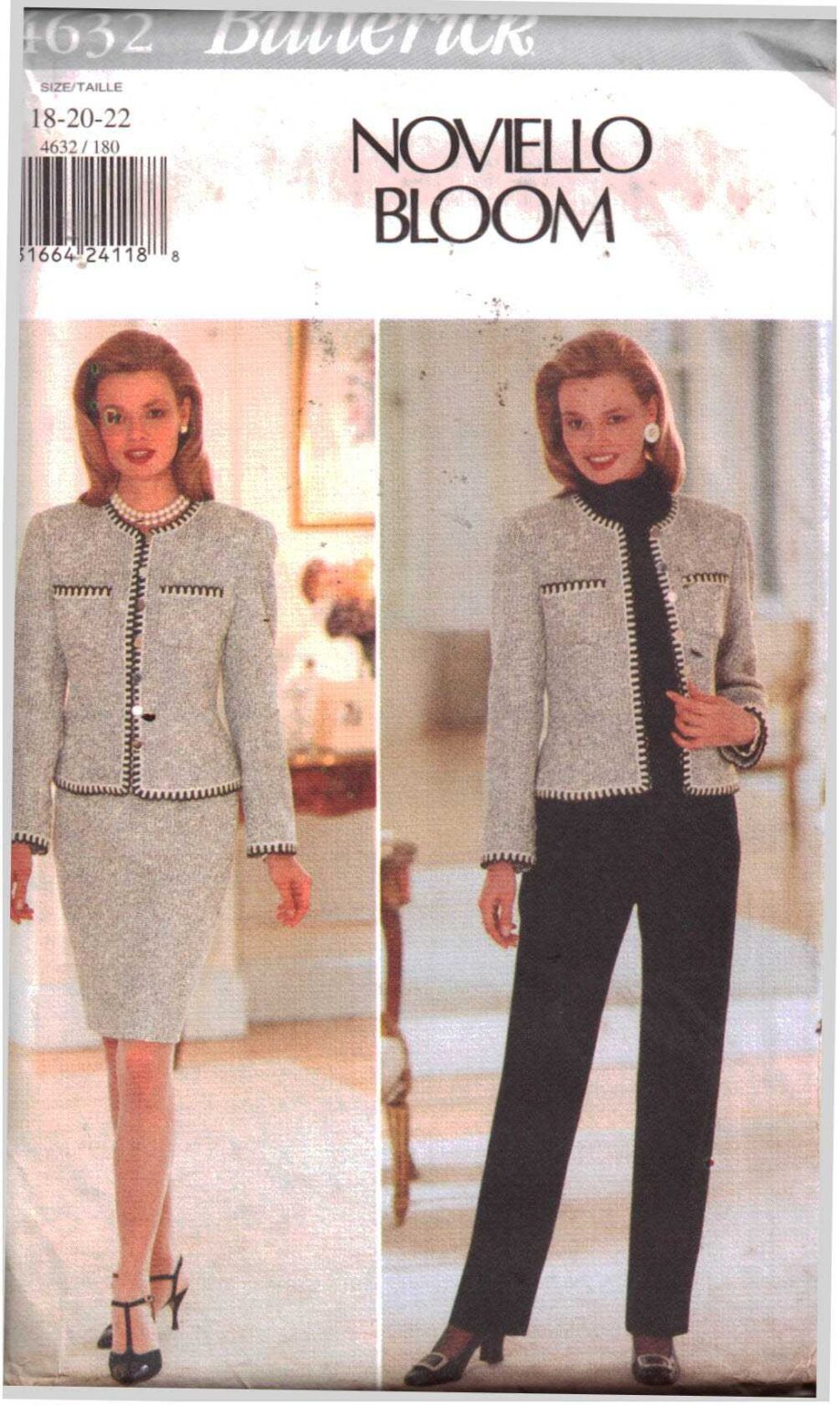 Butterick 4632 Suit - Jacket, Skirt, Pants by Noviello Bloom Size: 18 ...