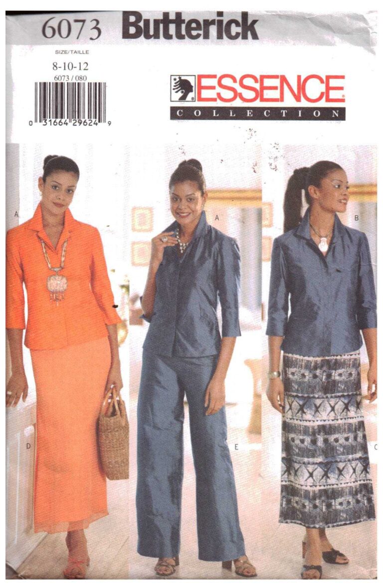 Butterick 6073 Top, Skirt, Pants Size: 8-10-12 Used Sewing Pattern