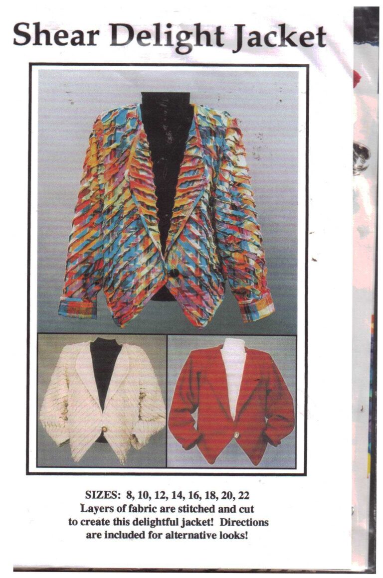 CNT Pattern Co. Shear Delight Jacket Size: All Uncut Sewing Pattern