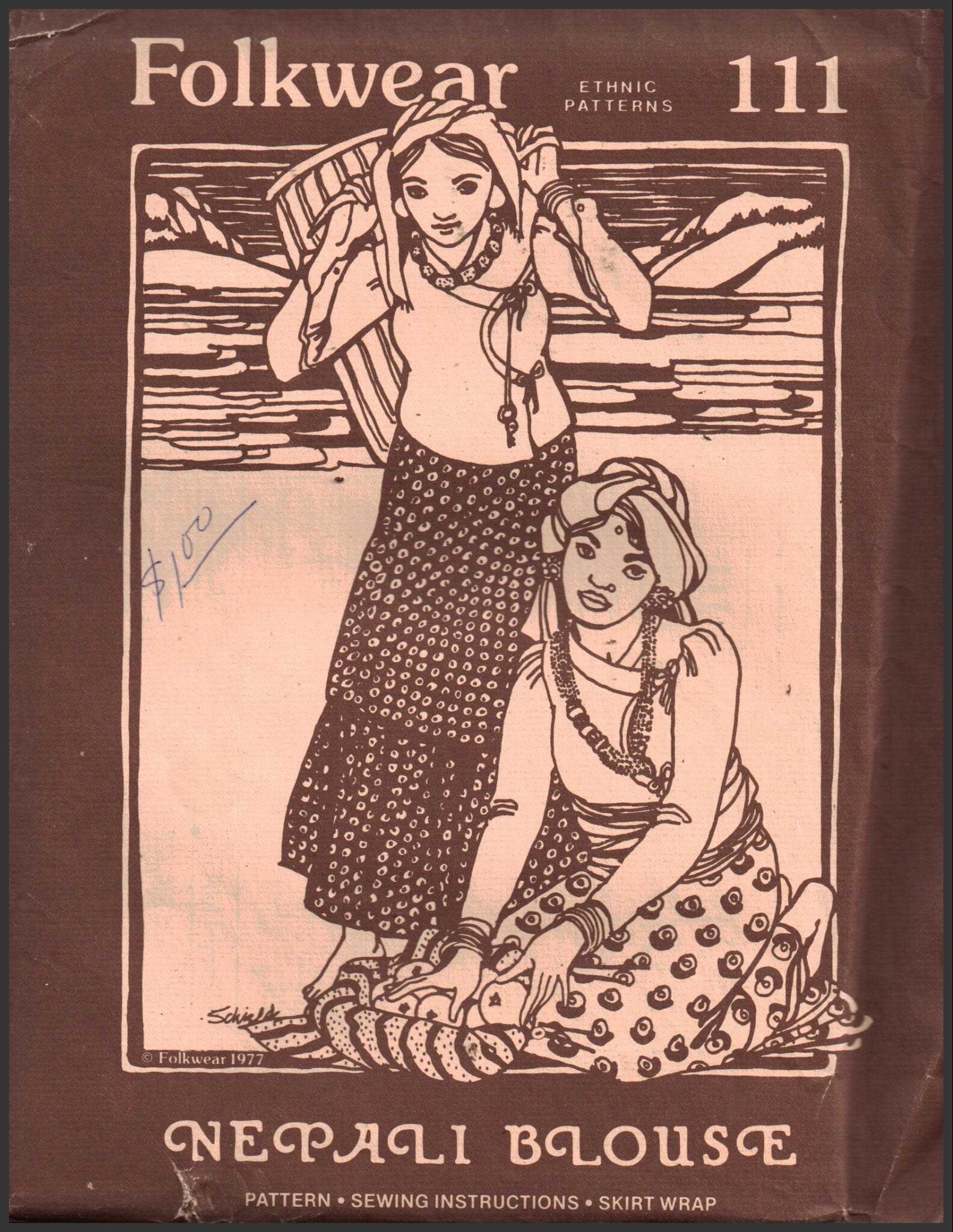 Folkwear 111 Nepali Blouse Size: All Uncut Sewing Pattern